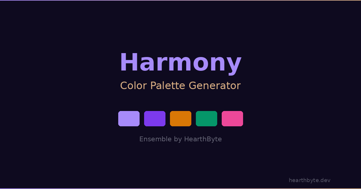 Harmony - Color Palette Generator | HearthByte Ensemble